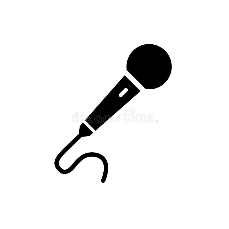 Microphone Icon Vector Flat Illustration, Glyph Style Design Isolated ... Microphone Icon Vector Flat Illustration, Glyph Style Design Isolated ...
