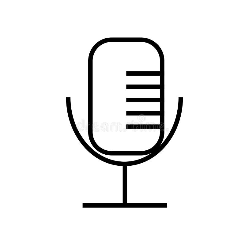 Microphone Icon Vector Isolated on White Background, Logo Concept of ...
