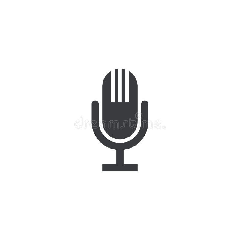 Microphone Icon. Vector Recorder Symbol. Microphone Shape. Record Sign ...