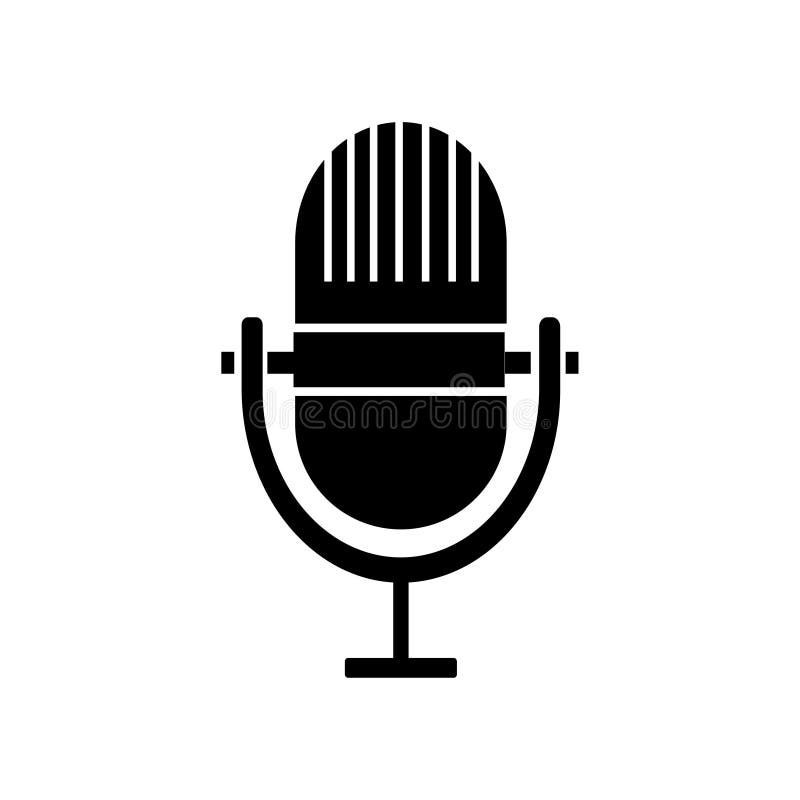 Microphone Icon on a White Background Vector Illustration Stock Vector ...