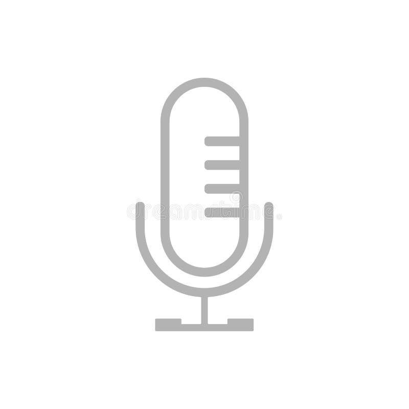Microphone Icon on a White Background, Vector Illustration Stock Vector ...