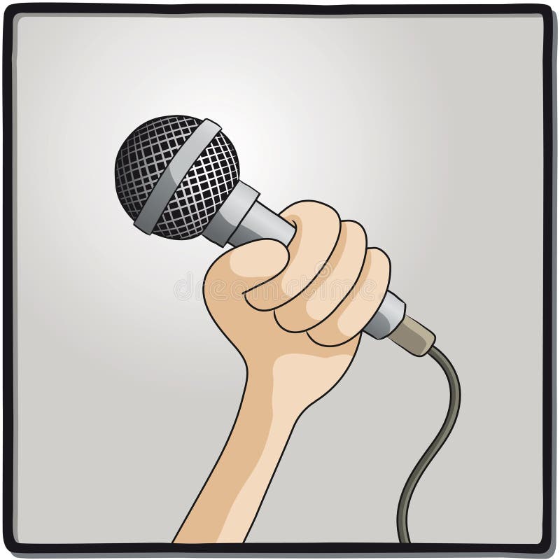 Microphone stock vector. Illustration of drawing, communicate - 33316473