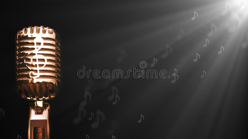 Microphone Image Used for Advertisement. Stock Image - Image of used ...