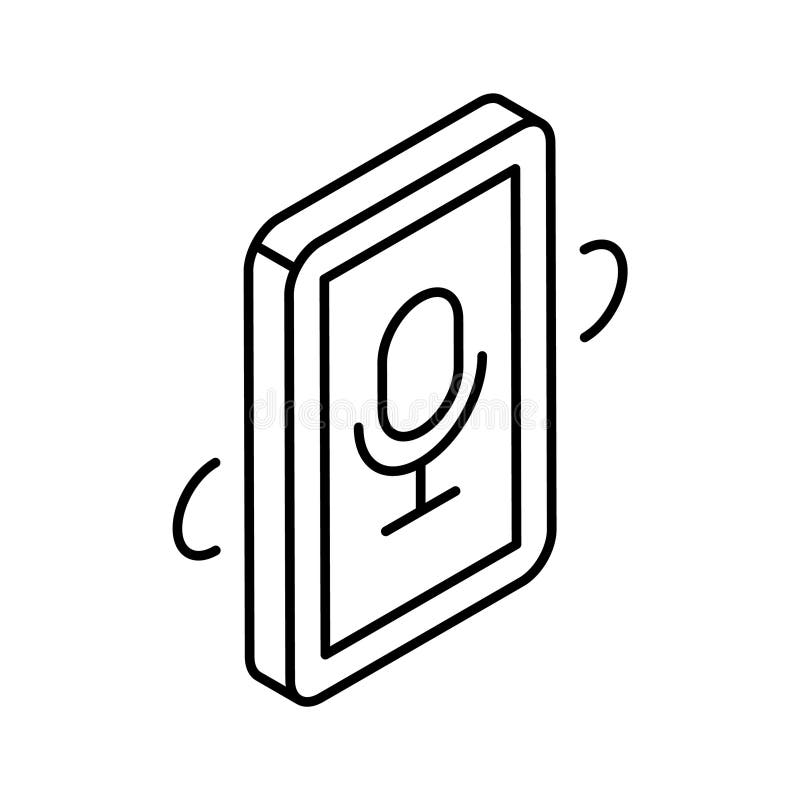 Microphone Inside Mobile, Concept Icon of Voice Recorder, Audio ... Microphone Inside Mobile, Concept Icon of Voice Recorder, Audio ...