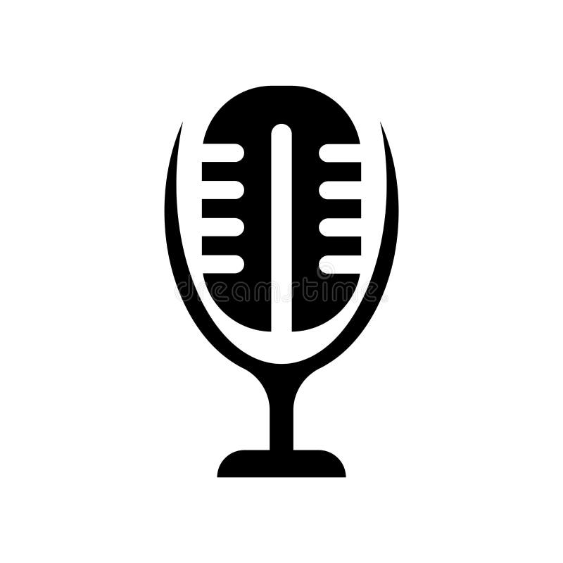 Microphone Interface Icon Vector Sign and Symbol Isolated on Whi Stock ...