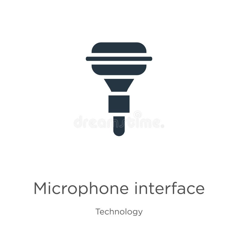 Microphone Interface Icon Vector. Trendy Flat Microphone Interface Icon ...