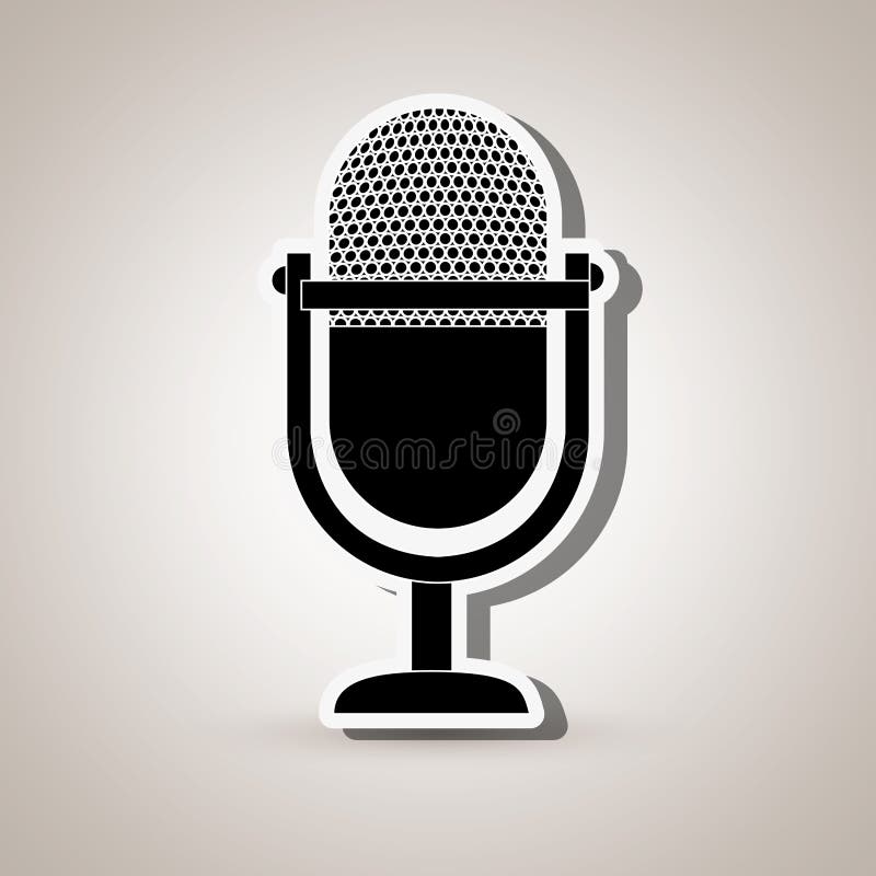 Microphone isolated design stock illustration. Illustration of isolated ...