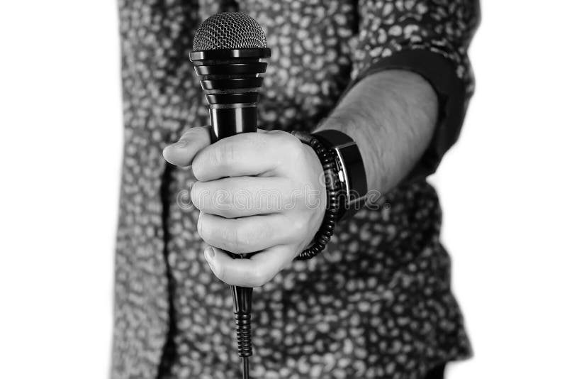 Man Singing Pose Holding Microphone Stock Photos - Free & Royalty-Free ...