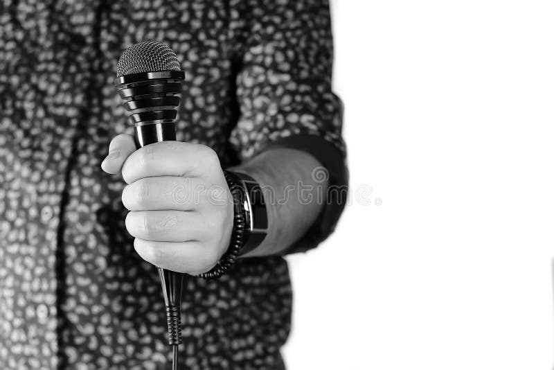 Man Singing Pose Holding Microphone Stock Photos - Free & Royalty-Free ...