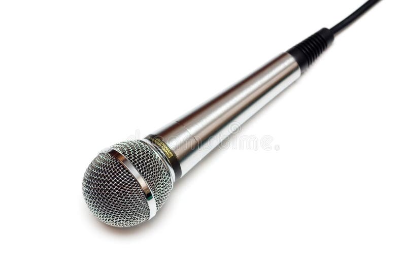 Microphone Isolated on White. Stock Image - Image of voice, isolated ...