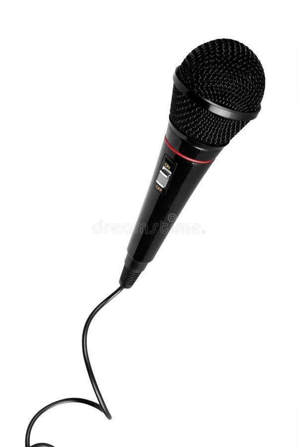 Microphone Hanging Isolated Stock Image - Image of speech, macro: 3692203