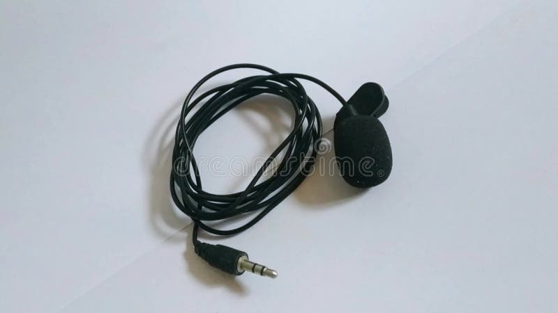 Microphone with Jack 3.5mm on Plain White Background Stock Video ...