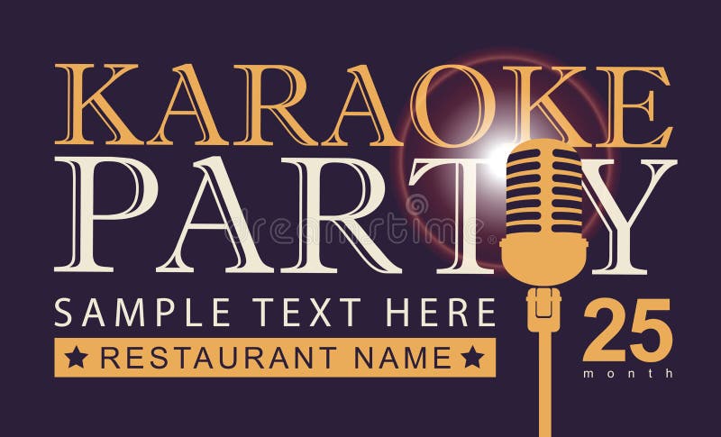 Microphone for Karaoke Parties Stock Vector - Illustration of parties ...