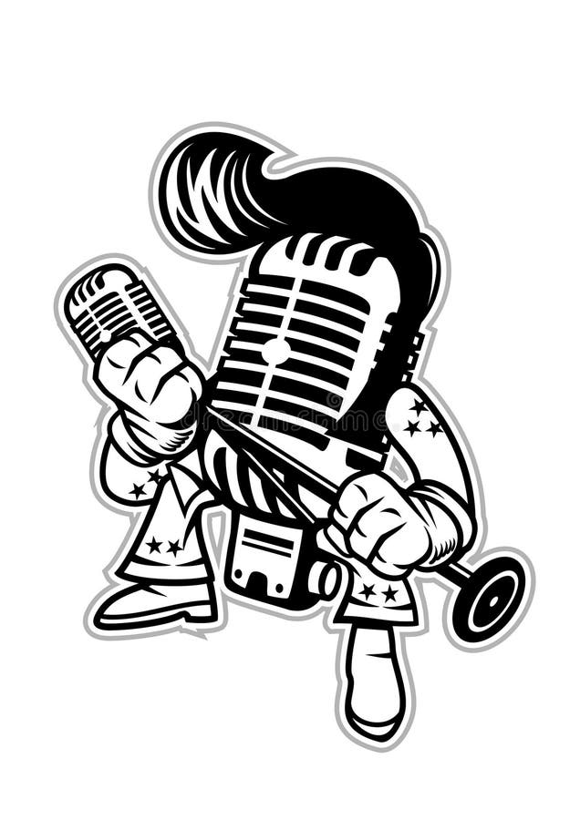 Microphone King stock illustration. Illustration of brand - 323129756