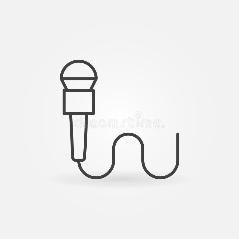 Microphone Line Vector Yellow Icon. Mic Concept Symbol Stock Vector ...