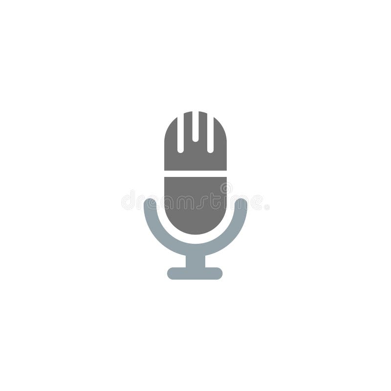 Microphone Logo Icon Design Illustration de Vecteur - Illustration du ...