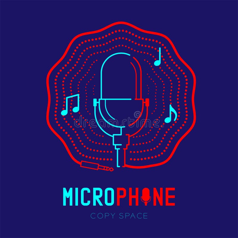 Microphone Red Icon Sound Wave Stock Illustrations – 286 Microphone Red ...