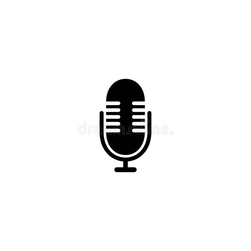 Microphone logo editorial stock image. Illustration of symbol - 196271124