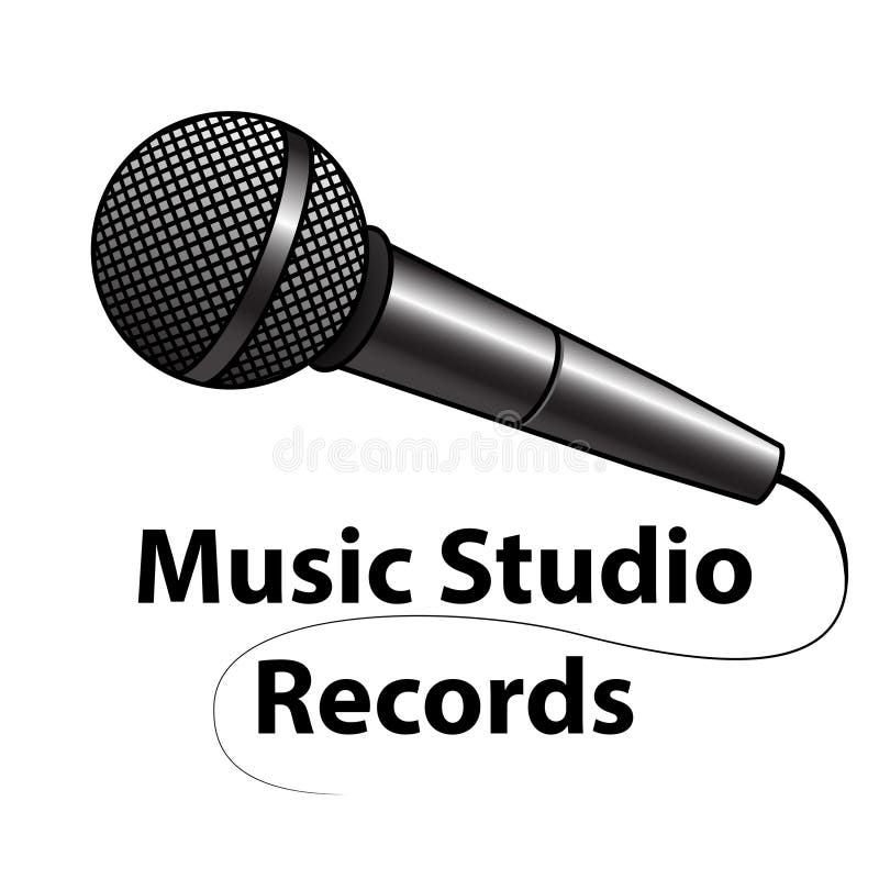Microphone Logo stock illustration. Illustration of studio - 56267503
