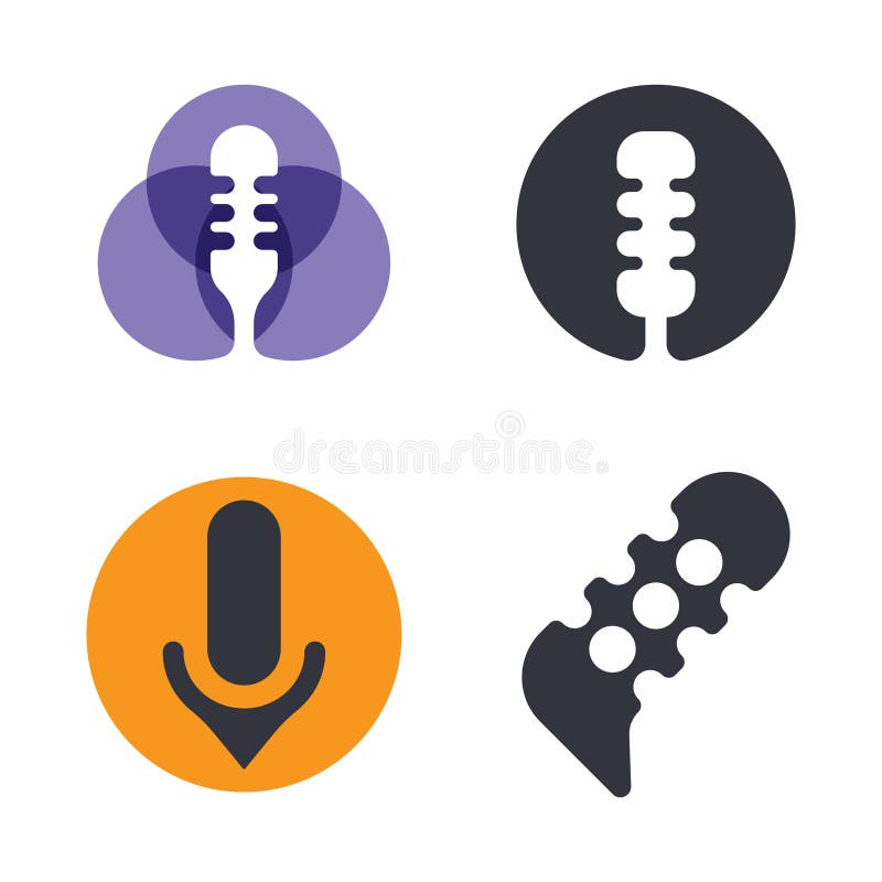 Microphone Logo Template Icon Stock Vector - Illustration of broadcast ...