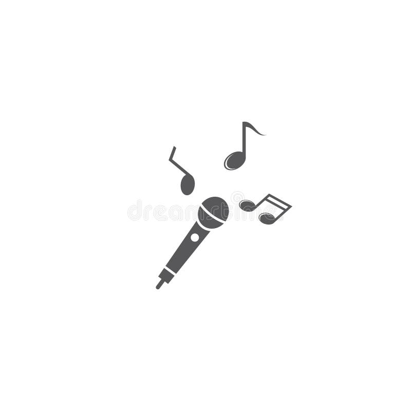Microphone Logo Template Vector Symbol Stock Vector - Illustration of ...
