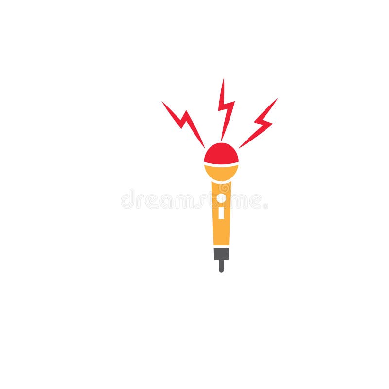 Microphone Logo Template Vector Symbol Stock Vector - Illustration of ...