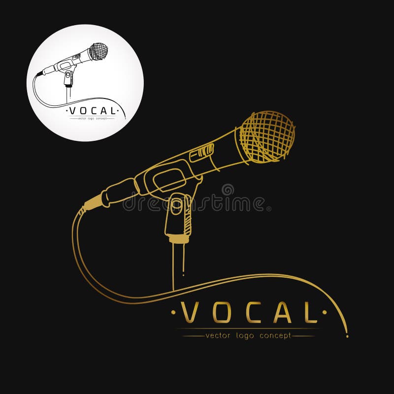 Microphone logo vector stock vector. Illustration of radio - 80109241