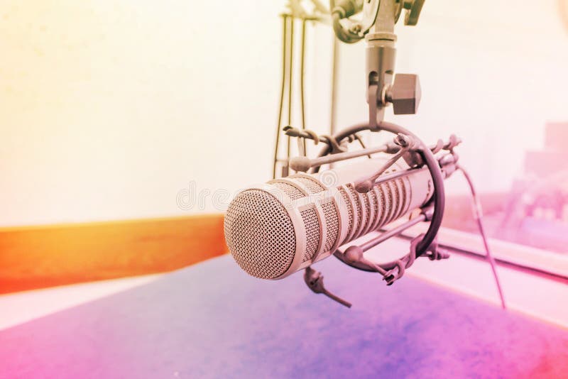 Microphone, Making Light Soft and Blur. Stock Image - Image of ...
