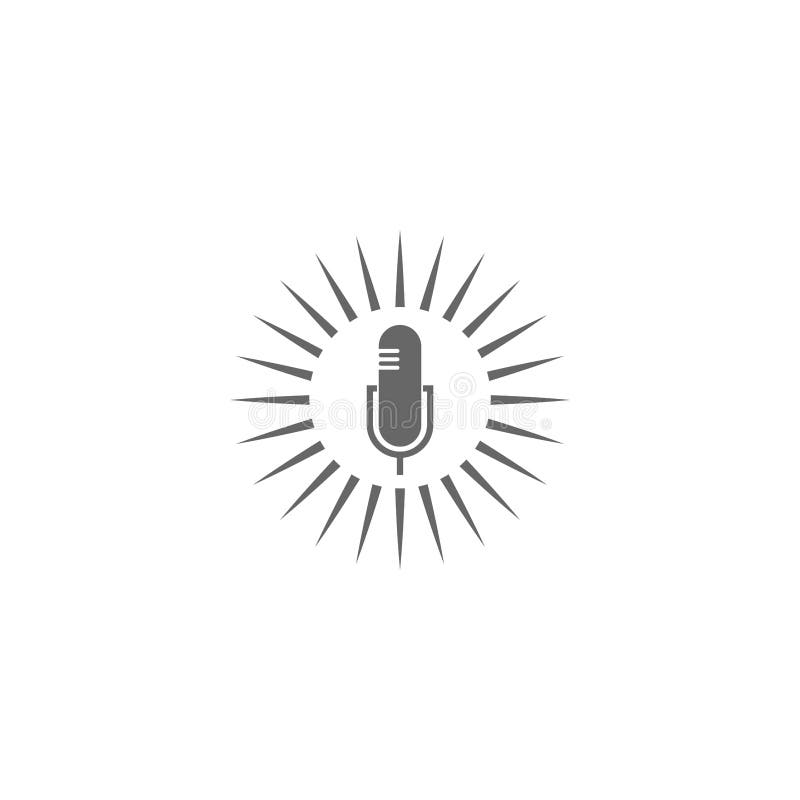 Microphone, Mic Icon Logo Design Illustration Stock Illustration ...