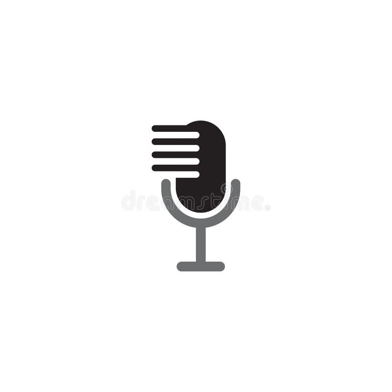 Microphone Mic Icon Logo Design Vector Illustration Template Stock ...
