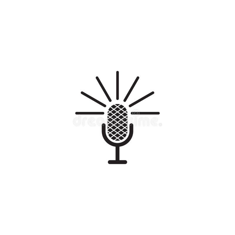 Microphone Mic Icon Logo Design Vector Illustration Template Stock ...
