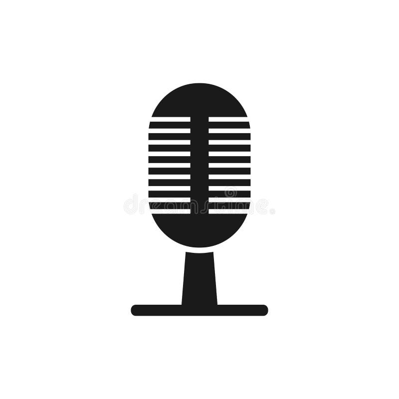 Microphone Mic Icon. Vector Illustration, Flat Design Stock ...