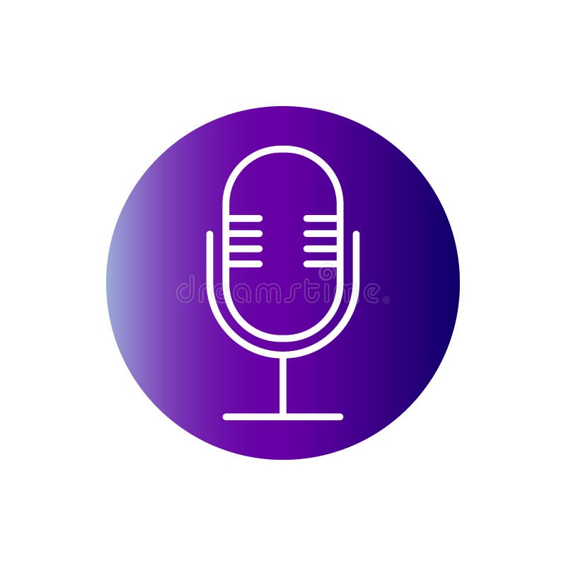 Microphone Mic Icon. Vector Illustration, Flat Design Stock ...