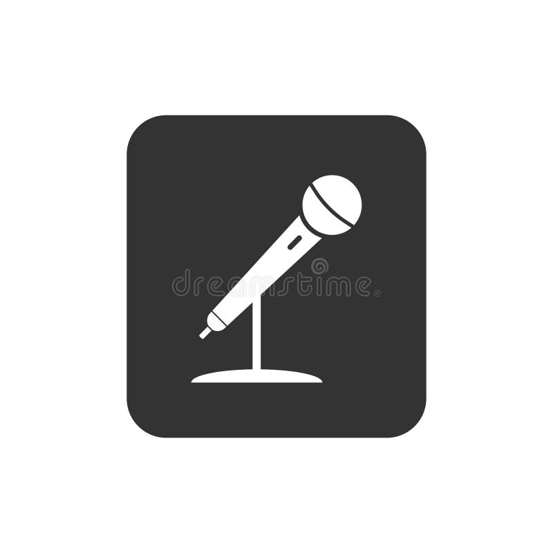 Microphone Mic Icon. Vector Illustration, Flat Design Stock ... Microphone Mic Icon. Vector Illustration, Flat Design Stock ...