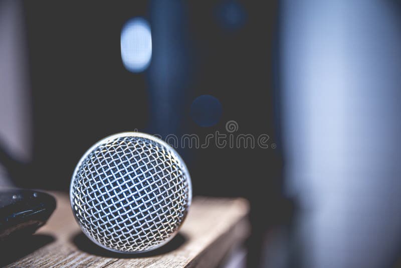Microphone stock image. Image of dynamic, music, table - 111318585