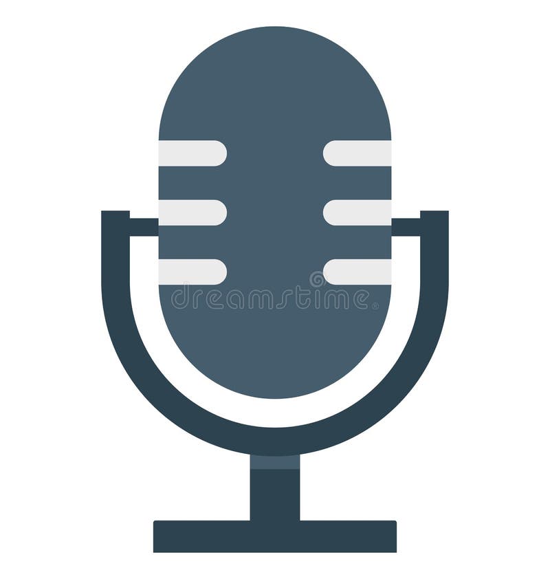 Microphone, Mic Vector Icon Editable Editorial Photography ...