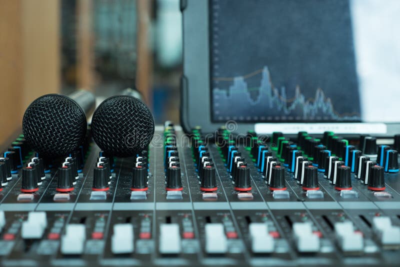 Microphone control panel stock photo. Image of communication - 30791734