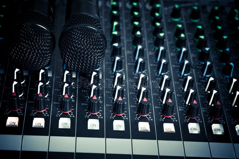 Microphone control panel stock photo. Image of communication - 30791734