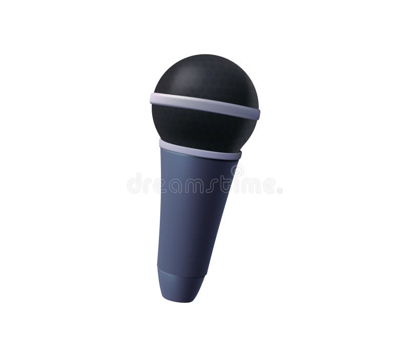 Microphone or Mike Cartoon Illustration Sign in 3D Render Style ...