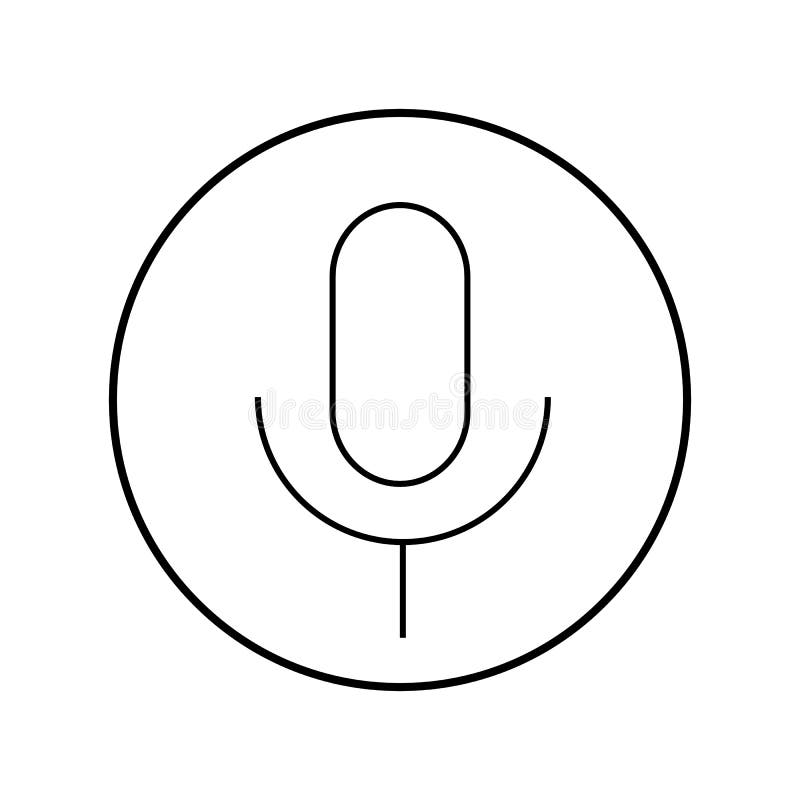 Minimal Microphone Vector Colorful Icon or Design Element Stock Vector ...