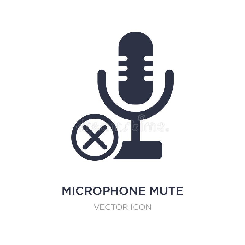 Microphone Mute Icon on White Background. Simple Element Illustration ...