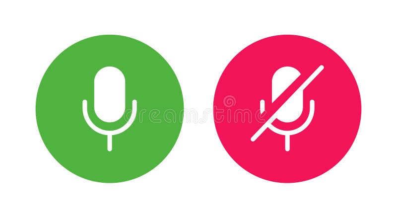 Microphone on Off Icon Interface Stock Vector - Illustration of silence ...
