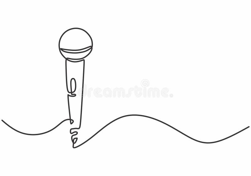 Microphone Line Drawing Stock Illustrations – 5,208 Microphone Line ...