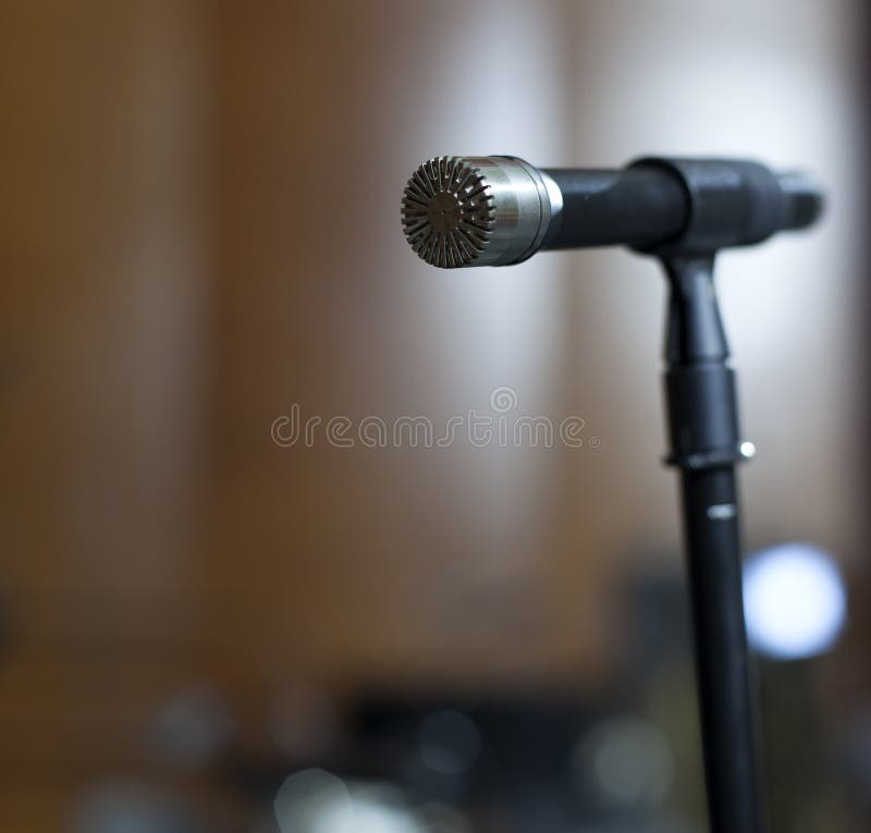 A Microphone in the Opera House Stock Image - Image of lecture ...