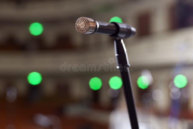 A Microphone in the Opera House Stock Image - Image of business ...
