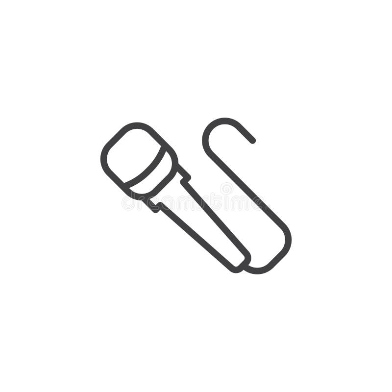 Microphone outline icon stock vector. Illustration of editable - 117805952