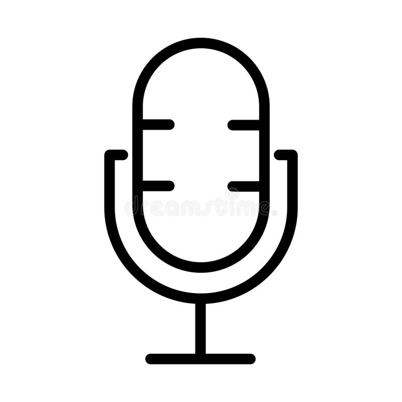 Microphone Outline Icon Stock Illustrations – 39,174 Microphone Outline ...
