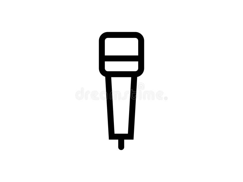 Microphone Outline Vector Icon Stock Illustration - Illustration of ...