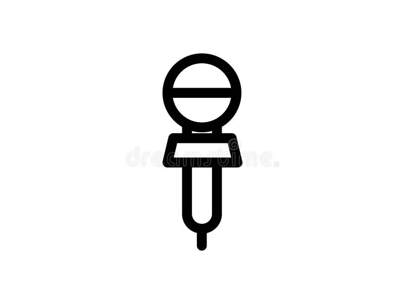 Microphone Outline Vector Icon Stock Illustration - Illustration of ...
