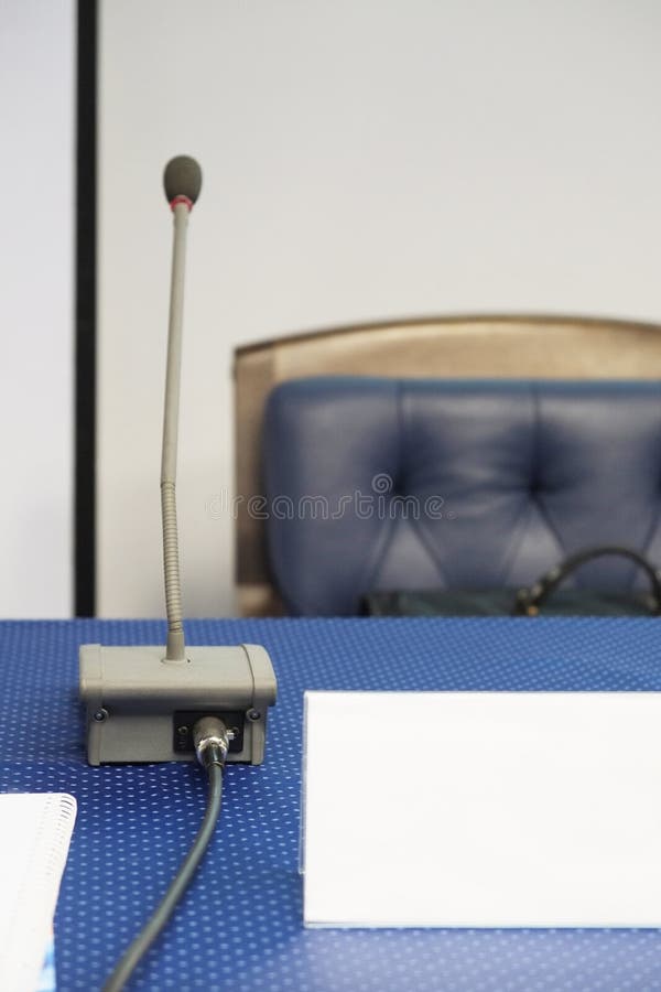 Rostrum and microphone stock photo. Image of isolated - 9183226